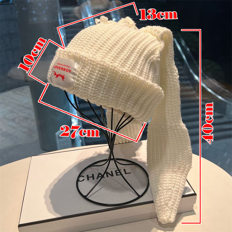 From PH Unisex Rabbit Long Ear Hat Knitted Hat Crochet Outdoor Beanie ...
