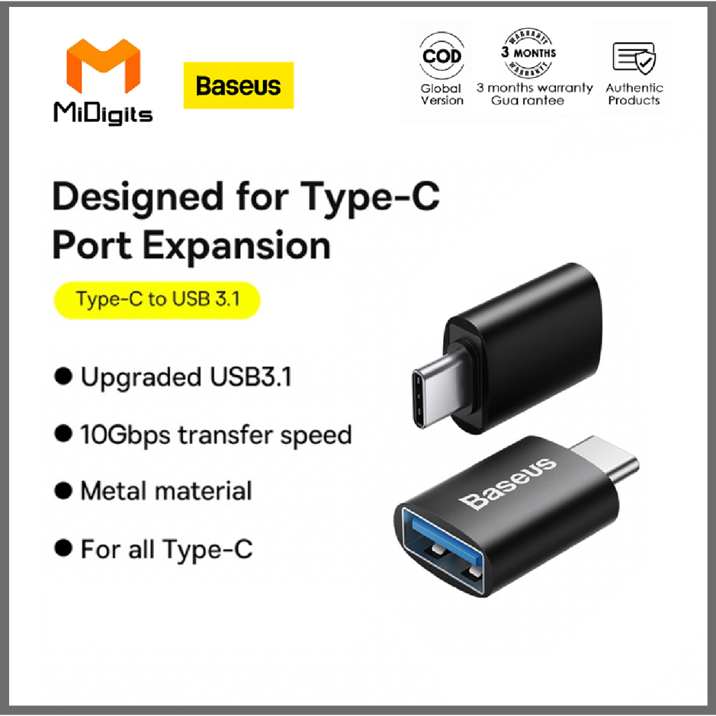 Baseus Mini OTG Adaptor Type-C to USB-A/Micro USB Converter Adapter ...