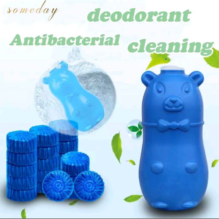FG Cute Bear Blue Bubble Toilet Cleaner Deodorant Toilet Bowl Magic ...