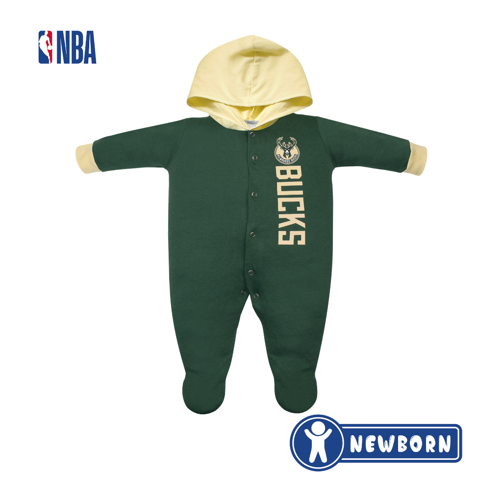 NBA Baby - Long Sleeves Sleeper (Team Logo - Bucks) | Shopee Philippines