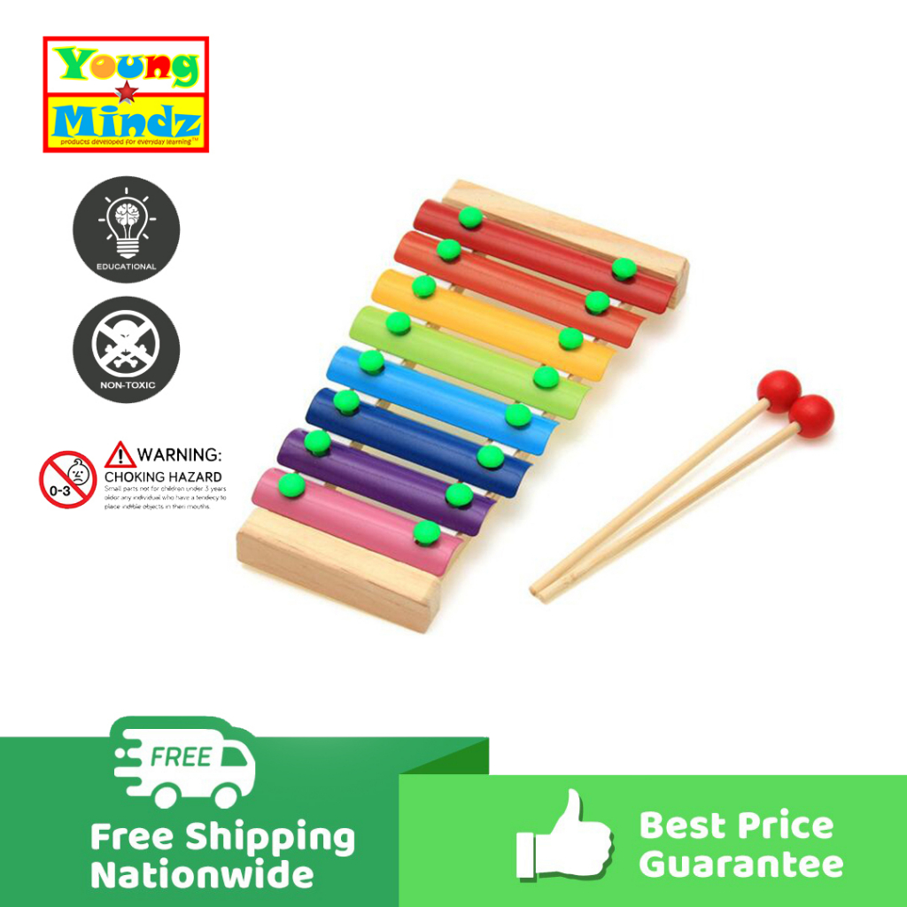 Young Mindz Wooden 8-Scale Xylophone | Shopee Philippines