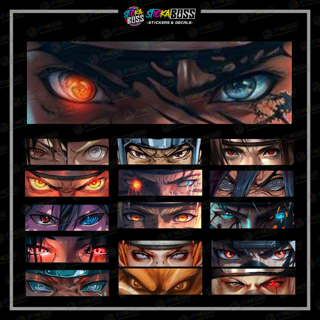 NARUTO PART 1 | ANIME EYE SLAP STICKER【VINYL PRINTED】( LAMINATED ...