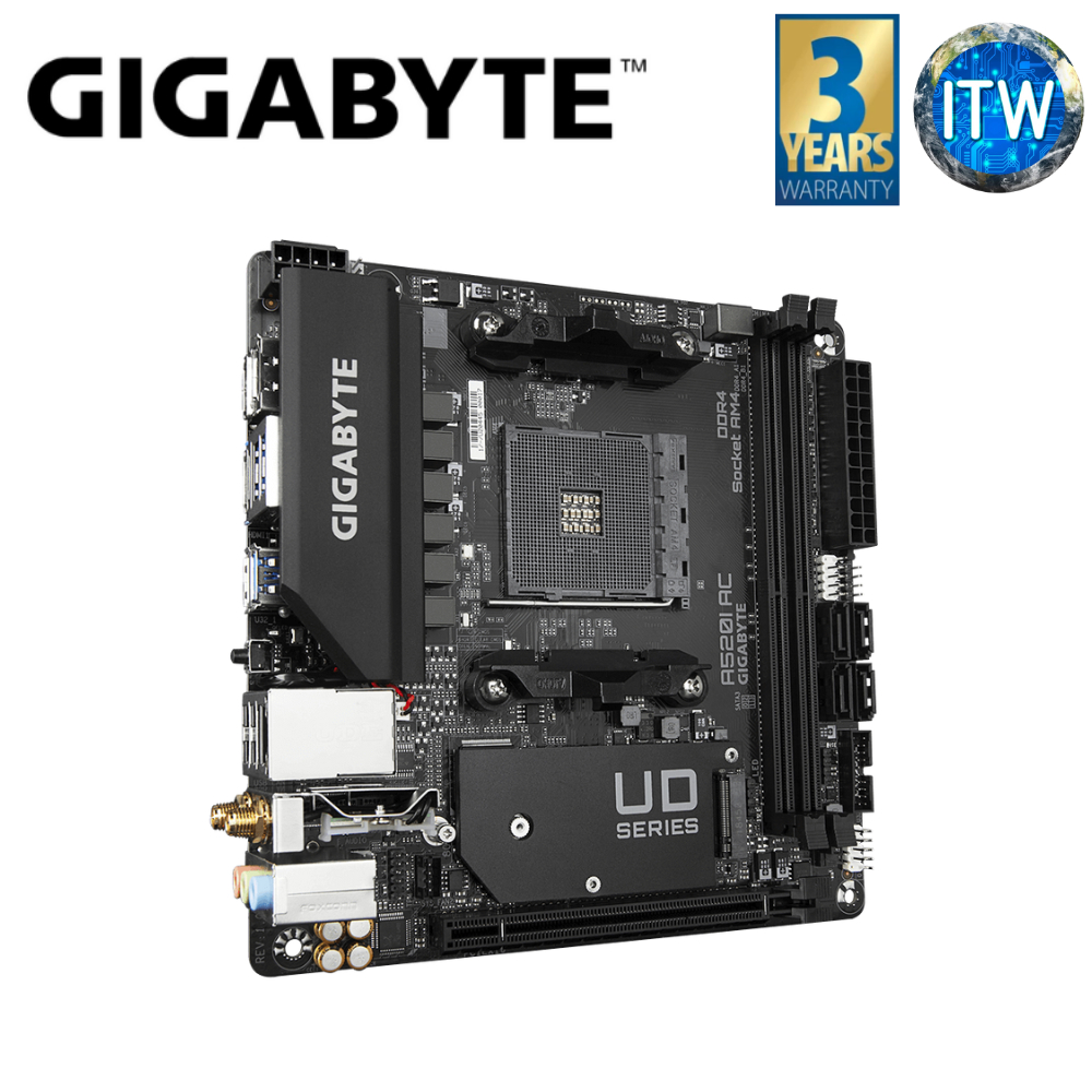 Gigabyte A520I AC Mini-ITX AM4 DDR4 Ultra Durable Motherboard | itw ...