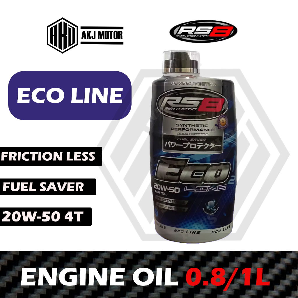 RS8 ECO LINE SL 20W-50 MA (800ML / 1 LITER ) | Shopee Philippines