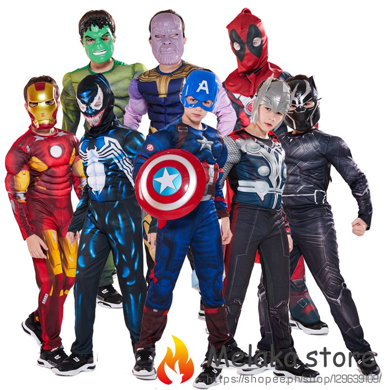 The Avengers Muscle Superhero Captain America Iron Man Black Panther ...