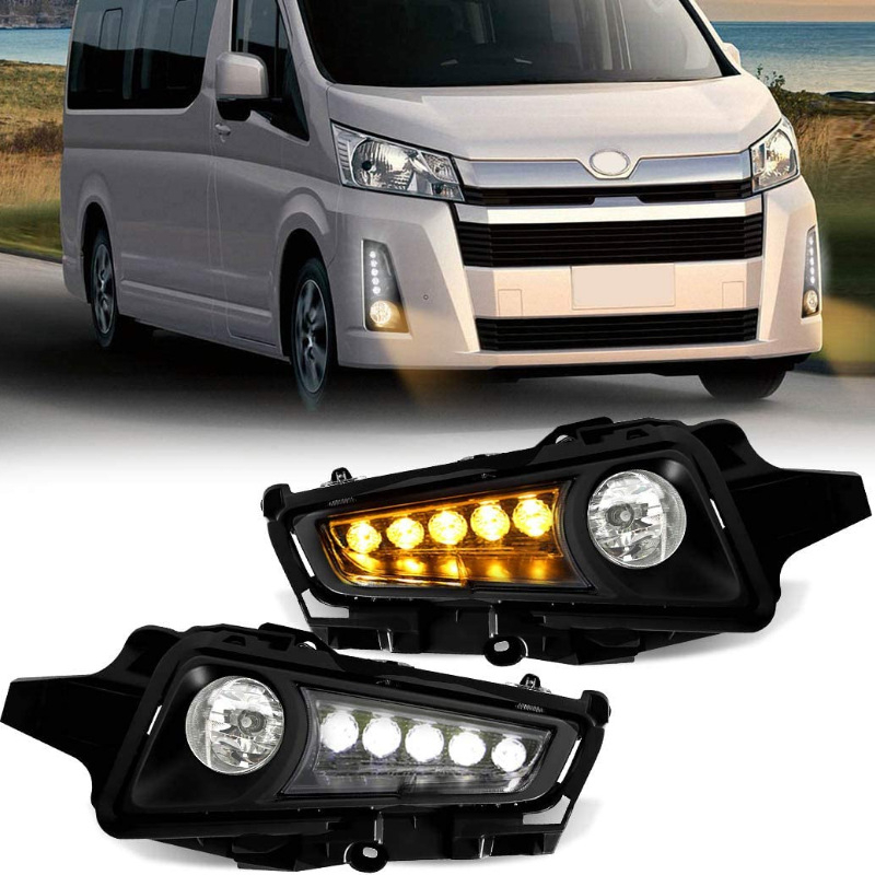 Hiace Foglamp Foglight Cover with DRL Daytime Running LED Hiace Foglamp ...