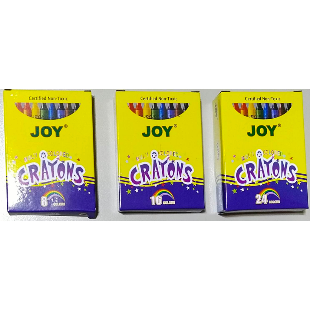 JOY Crayon 8 COLORS , 16 COLORS , 24 colors , JOY BRAND CRAYONS ...