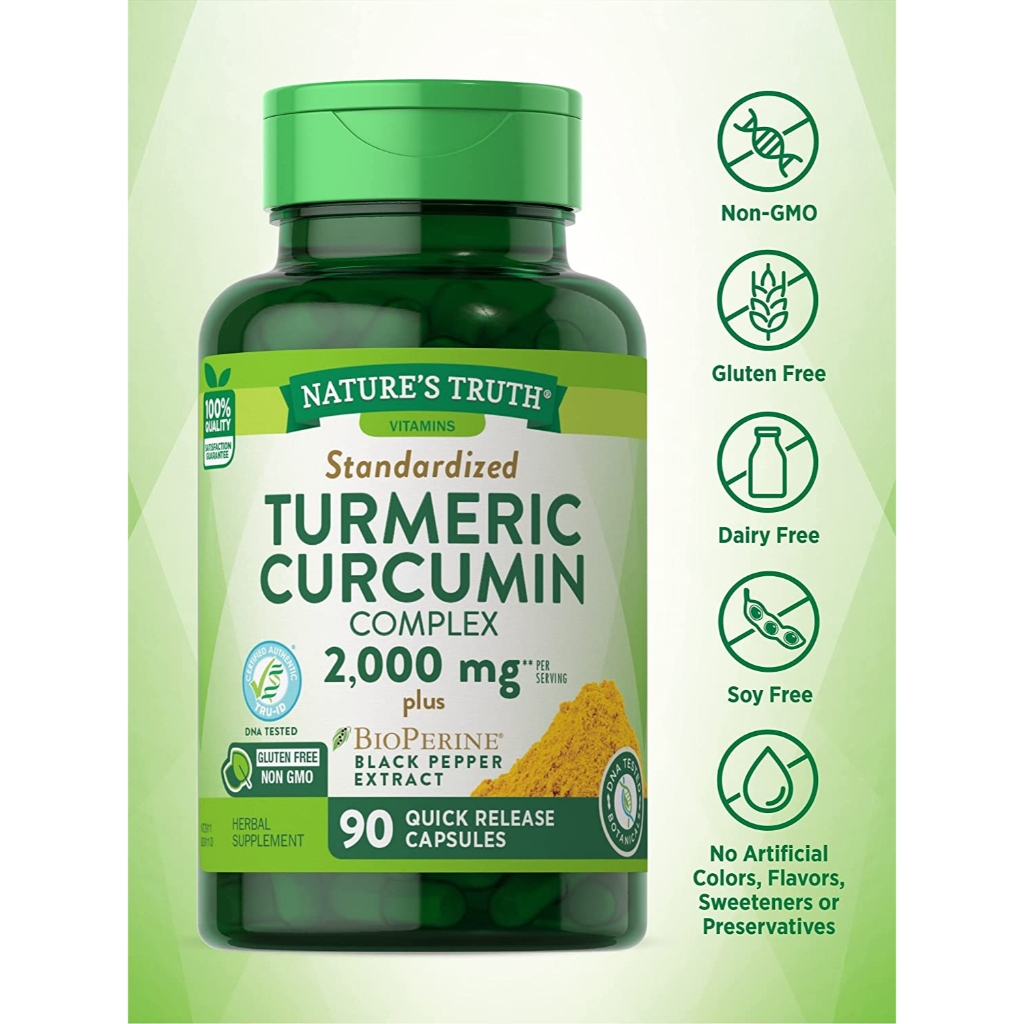 Nature's Truth Turmeric Curcumin| 2000mg| Extra Strength Formula ...
