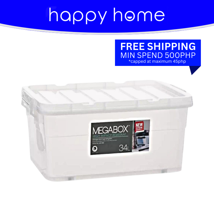 MegaBox 682 Storage Box 34 Liters | Shopee Philippines
