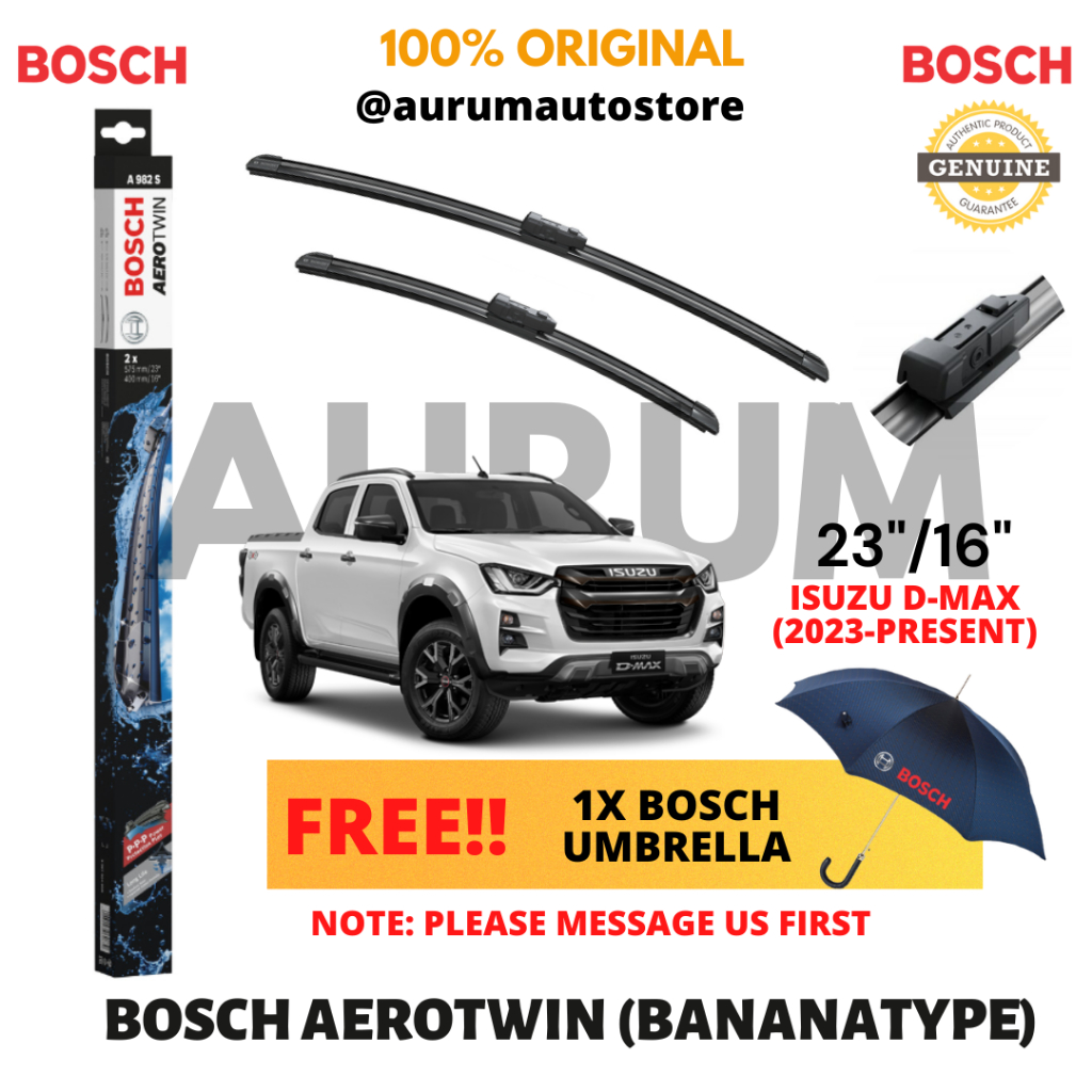 Bosch Aerotwin Wiper Blade set for Isuzu D-MAX (2023-Present) 2pcs | Shopee Philippines