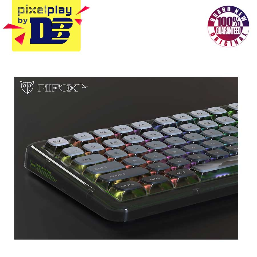 PIIFOX 117-Key Dye-Subbed PBT ASA Profile Pudding Keycaps Set (Foggy ...
