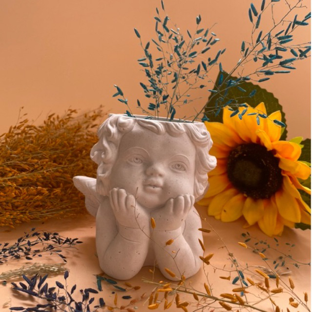 Cute Baby Angel Pot for small succulents, home decor, candle holder ...