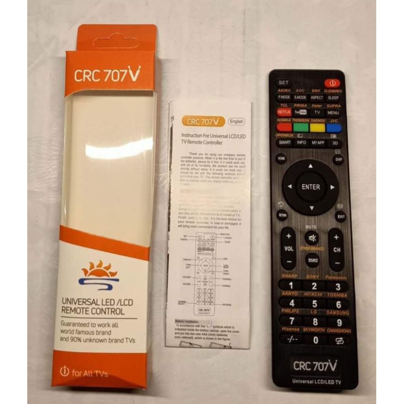 universal Led tv/LCD remote control crc707 | Shopee Philippines