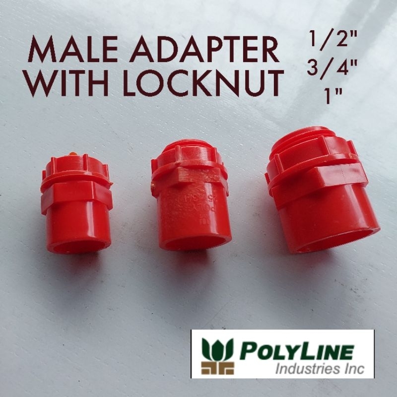 PVC MALE ADAPTER WITH LOCKNUT (POLYLINE) | Shopee Philippines