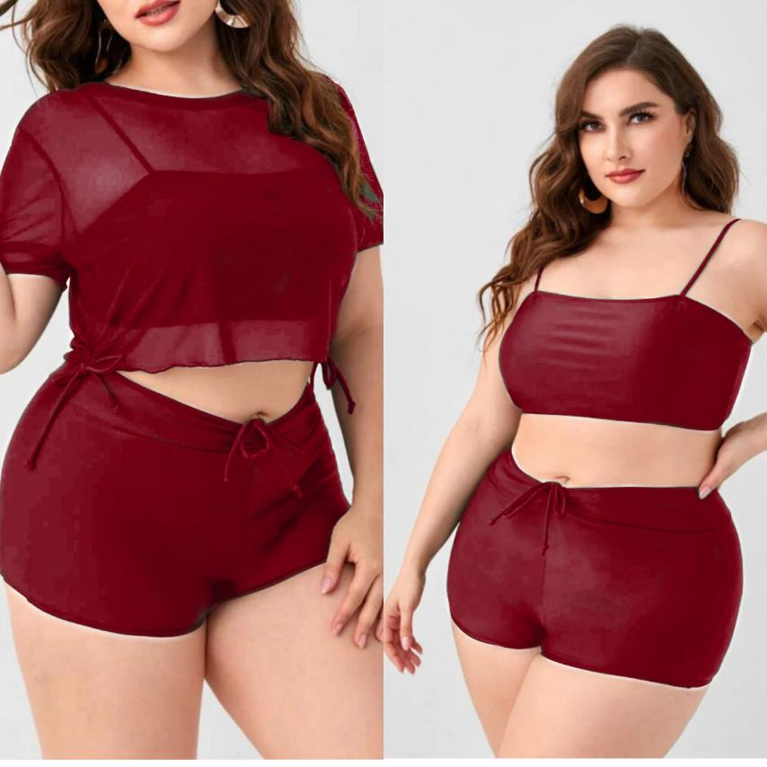 YezzFashion Aurora 3 in 1 Plus Size Swimsuit | Shopee Philippines