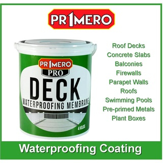 Primero Pro Deck Waterproofing Membrane 4kg GRAY Roof Deck Water ...