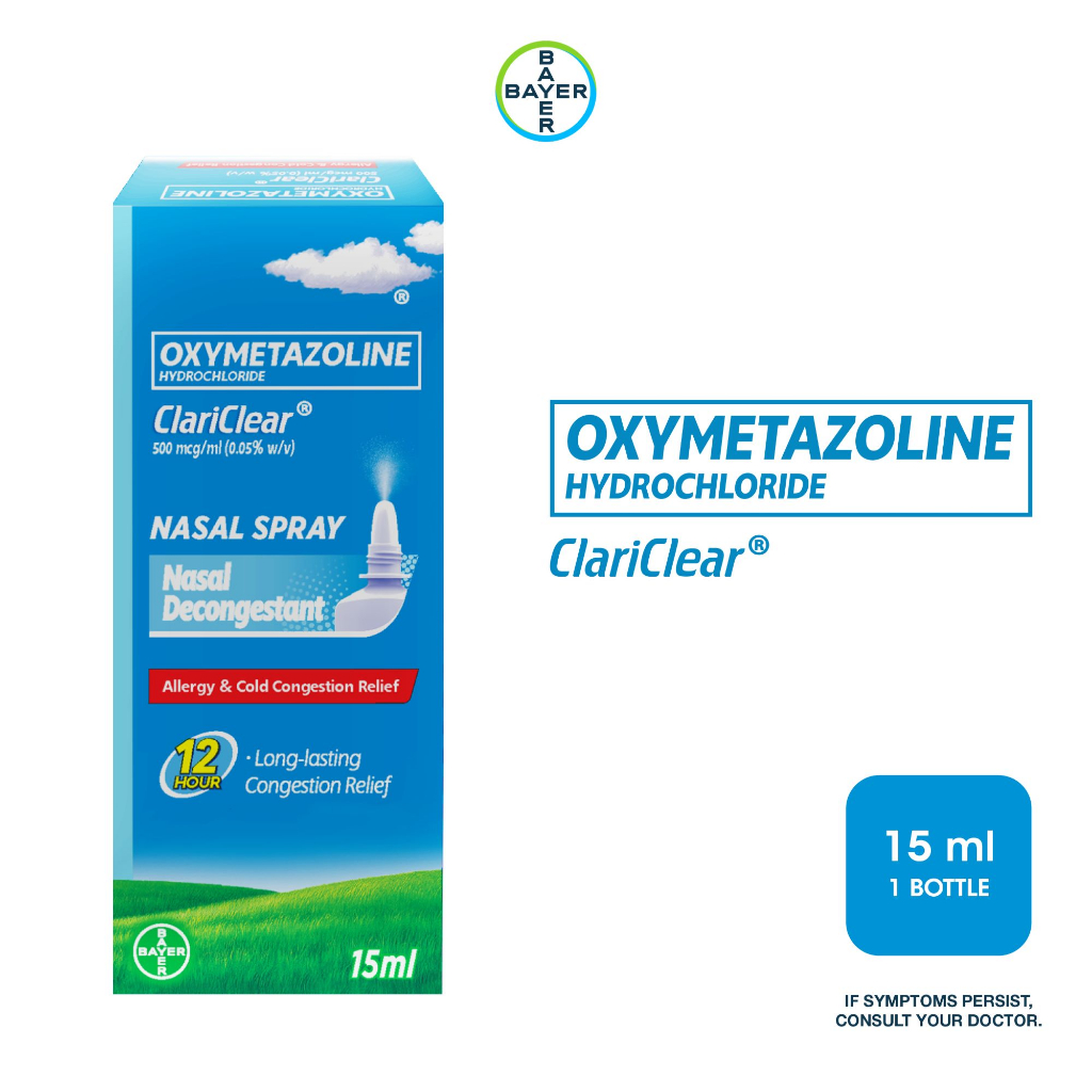Clariclear Oxymetazoline Hcl 0.05% Nasal Decongestant Spray ...
