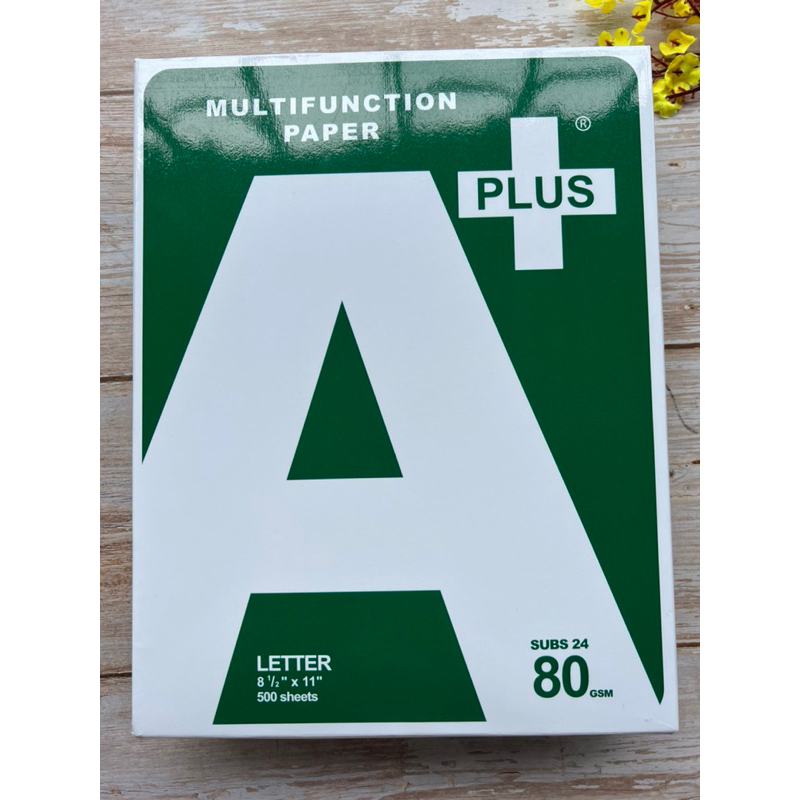 A Plus Bond Paper 80gsm sub 24 Short (1ream / 500 sheets) | Shopee ...