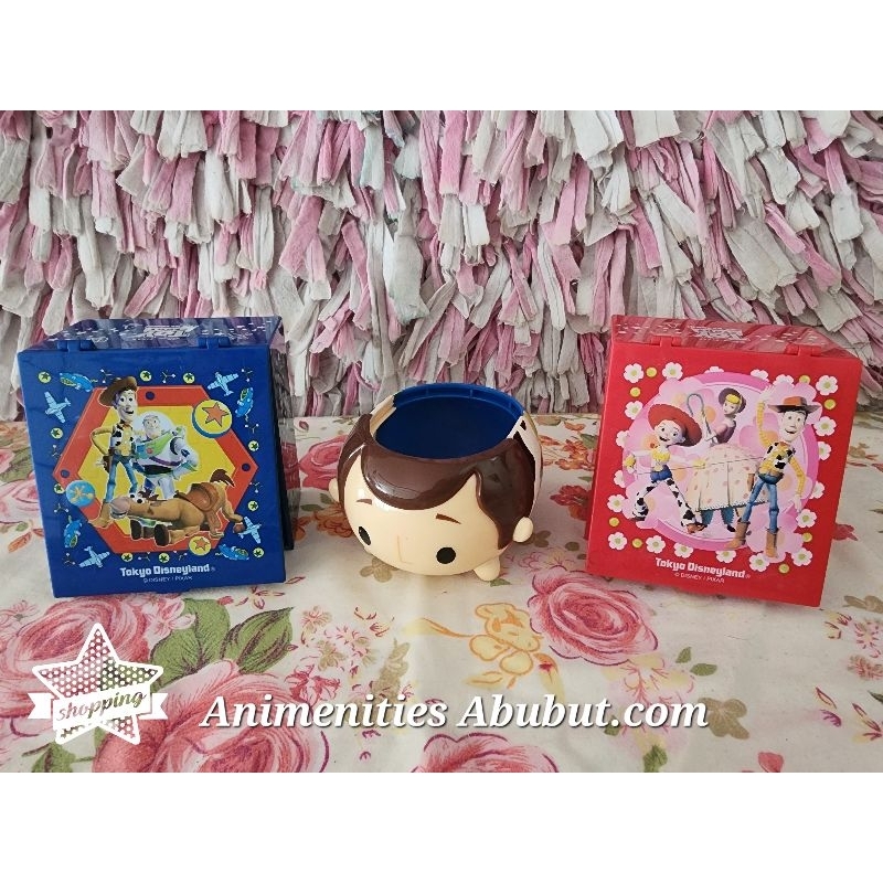 Toy Story Buzz Lightyear and Woody storage containers Disney markings ...