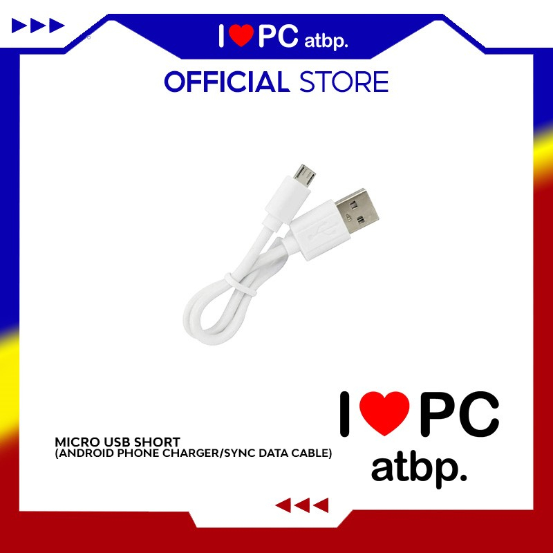 Micro USB Short Android Phone Charger and Sync Data Cable | Shopee ...