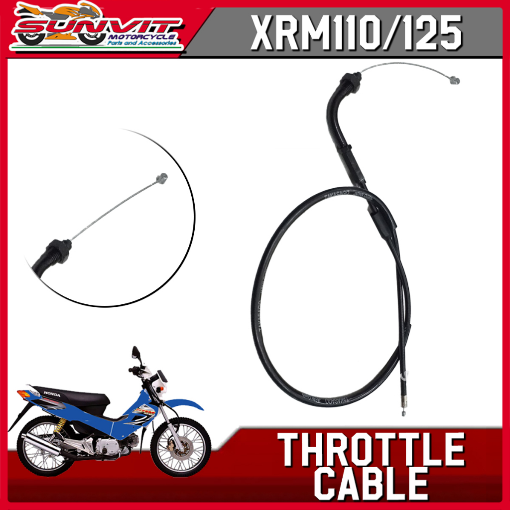 MOTORCYCLE THROTTLE CABLE XRM110/125 (LONG & SHORT) | Shopee Philippines