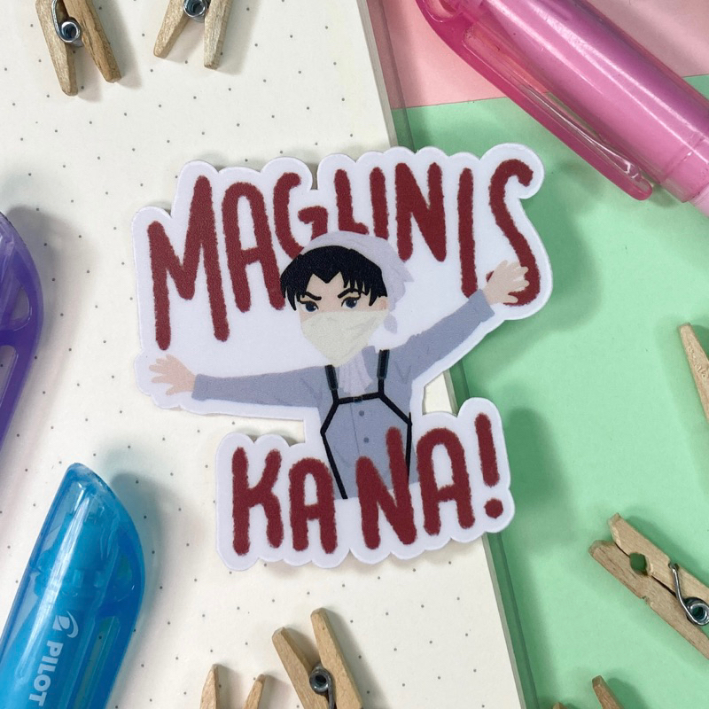 Attack On Titan Levi ‘Maglinis Ka Na’ Sticker | Shopee Philippines