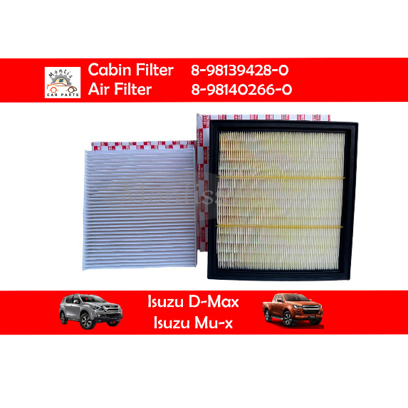 Combo Air Filter and Cabin Filter for Isuzu D-Max DMAX (2013-2020 ...
