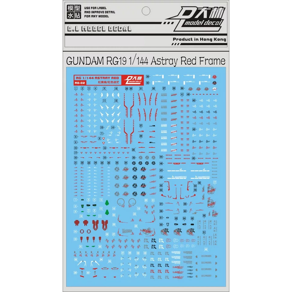 Gundam Decal Gundam RG19 Astray Red Frame | Shopee Philippines
