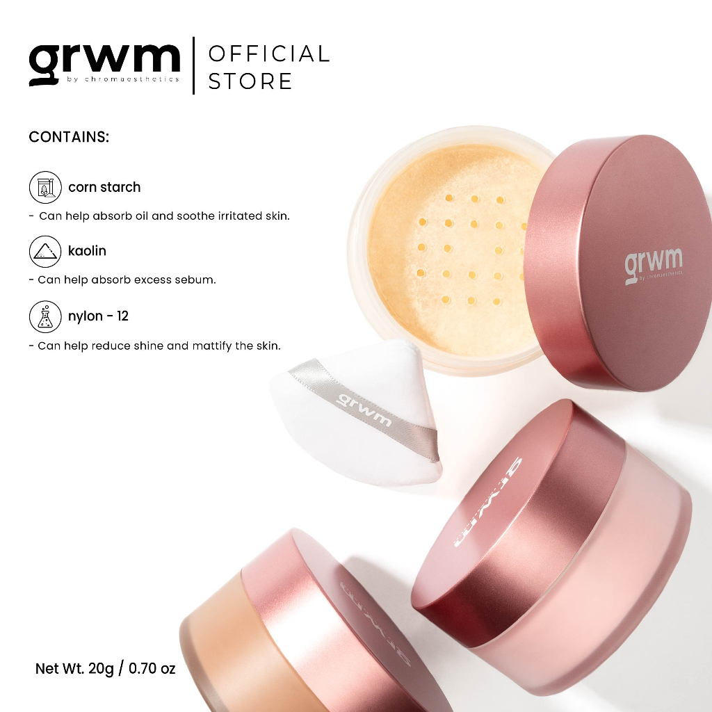 GRWM Cosmetics Powder Rush - Loose Baking and Setting Powder | Shopee ...