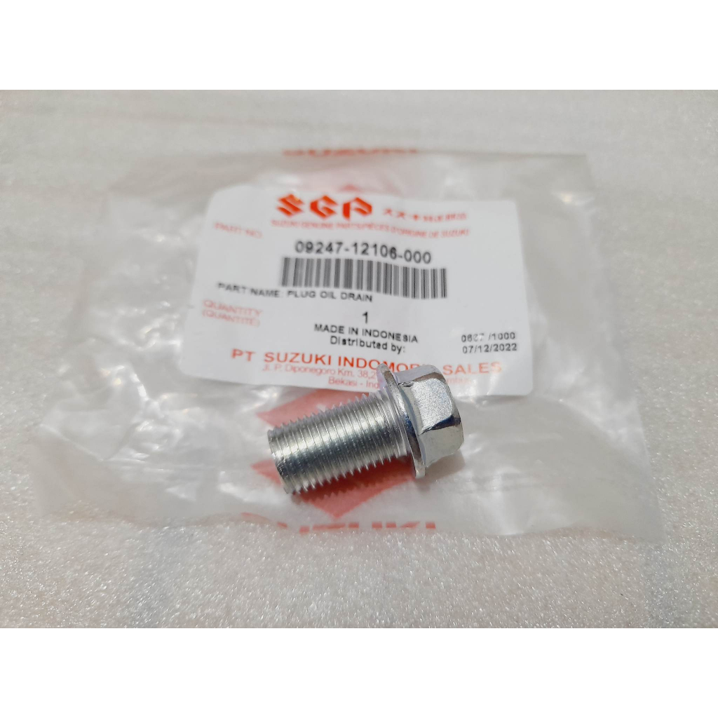 Suzuki Genuine Parts Drain Plug for Suzuki Raider 150 (09247-12106-000 ...