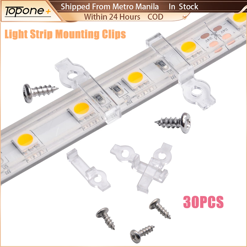 30pcs Light Strip Mounting Clips with Screws Suit For IP67 IP68 LED ...