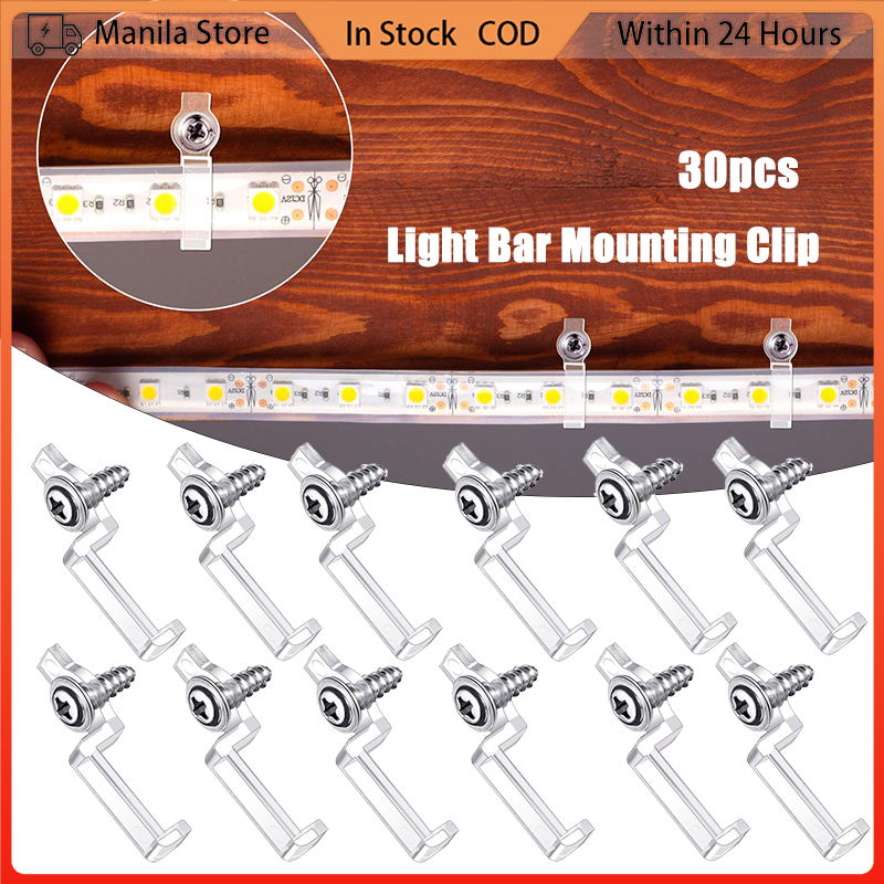30pcs Light Bar Mounting Brackets Clip Connector LED Light Strip Fixing ...