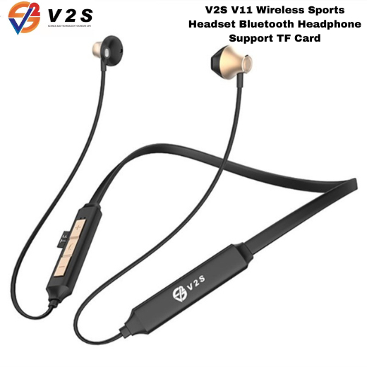 V2S V11 Wireless Sports Headset Bluetooth Headphone Support TF Card ...