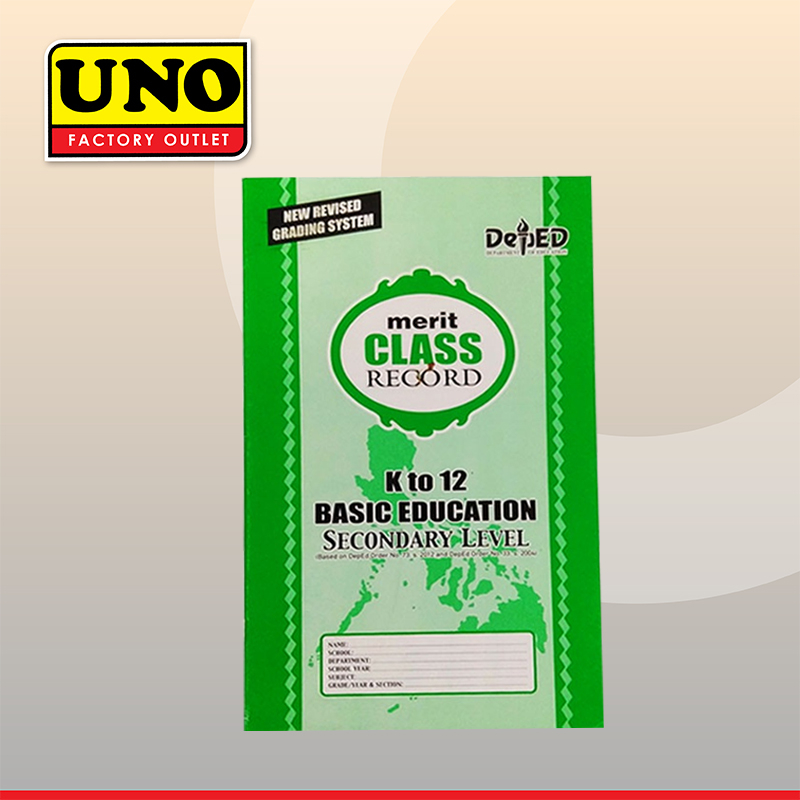 Uno Merit Class Record Book (K12 Basic Education) | Shopee Philippines