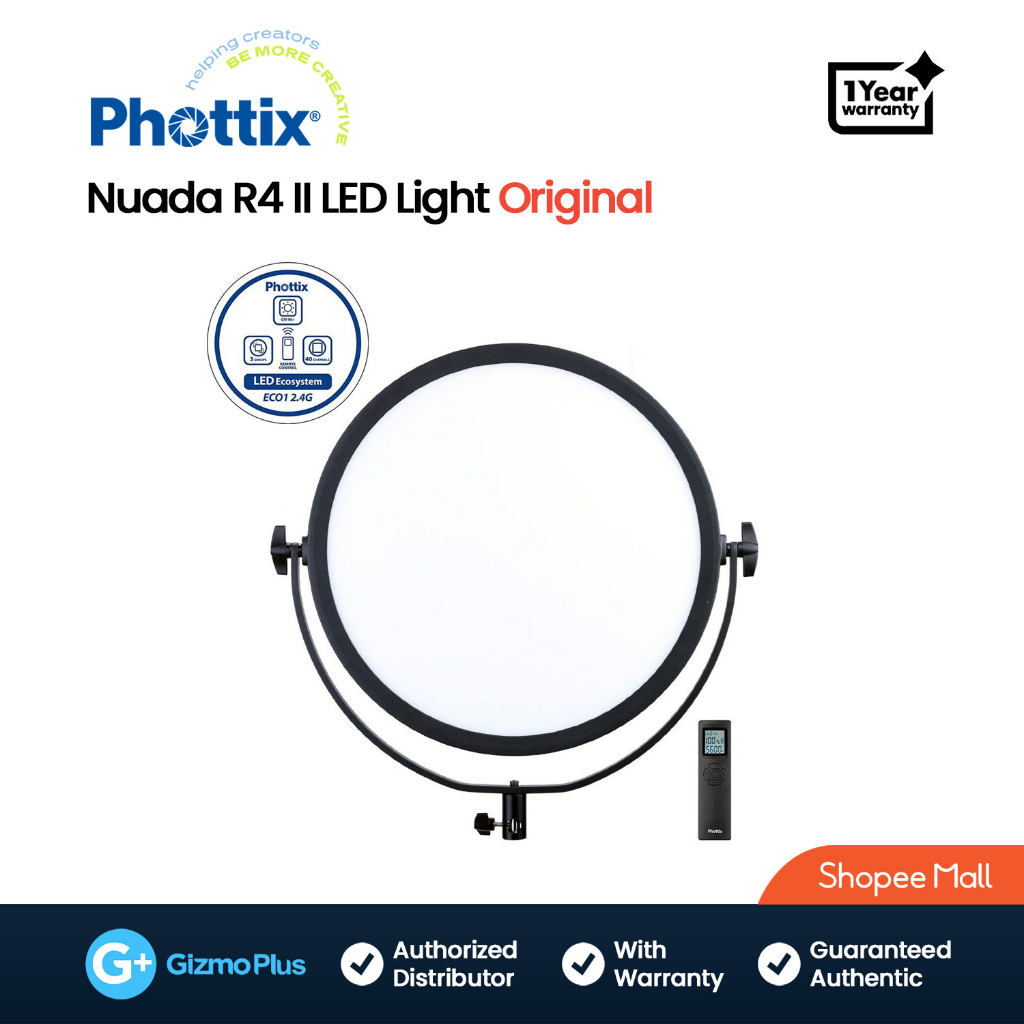 Phottix Nuada R4 II Bi-Color LED Round Light For Studio 70W | Shopee ...