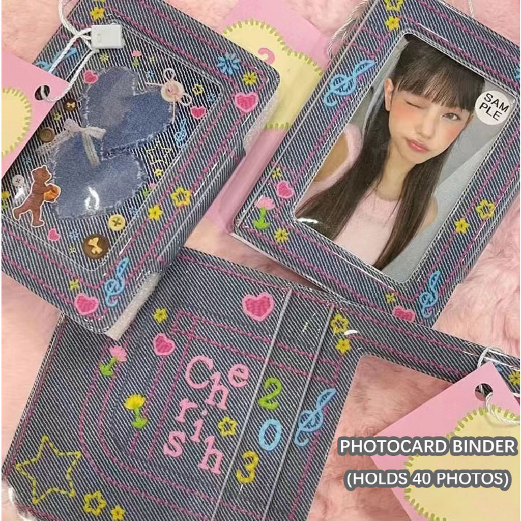 Ins retro style y2k denim print leopard print 3 inch mini album chasing ...