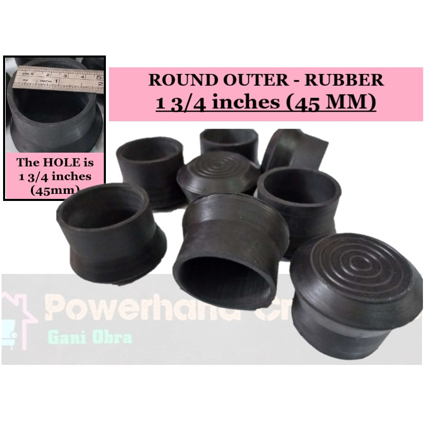 ROUND Outer 1 3/4 inches Inner Diameter RUBBER Footings-SOLD PER PIECE ...