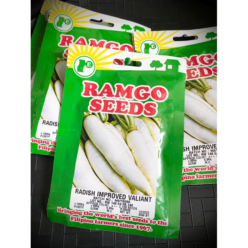RAMGO SEEDS RADISH IMPROVED VALIANT 25grams | Shopee Philippines
