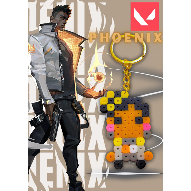 Valorant Inspired Pixel Keychains Perler Handmade beads Reyna Phoenix ...