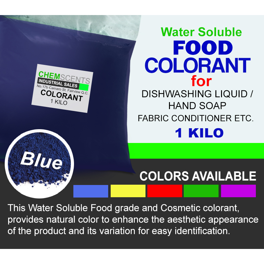 Water Soluble Colorant COLOR BLUE for Dishwashing Liquid, Fabric ...