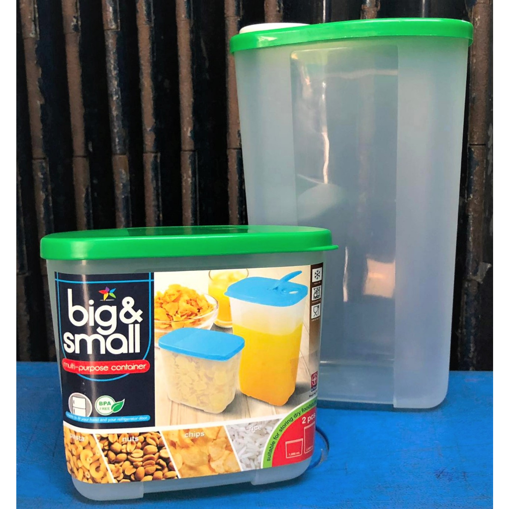 (#581) 2 in 1 Multi-purpose Container (Big & Small) BPA FREE Food ...