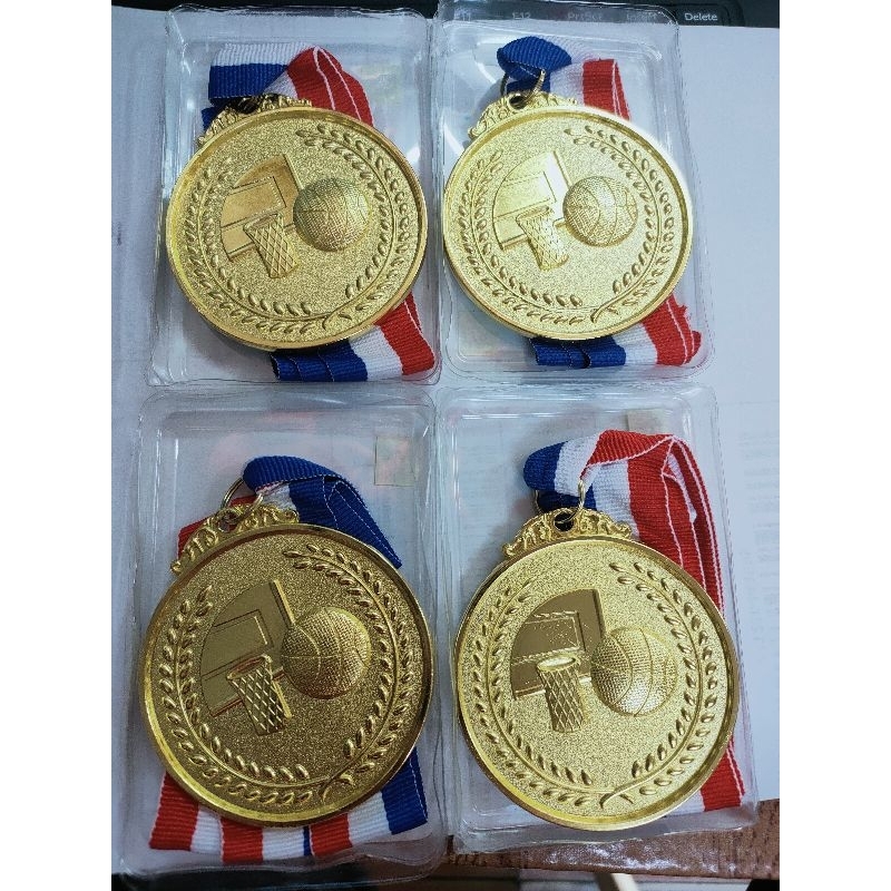 Basketball Medallion Gold with FREE CUSTOMIZED STICKER | Shopee Philippines