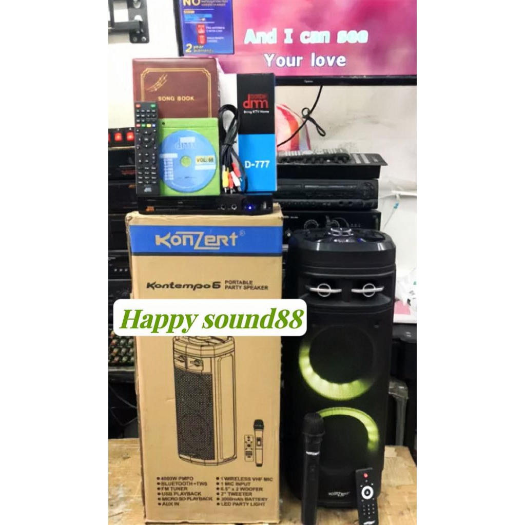 Konzert Kontempo 6 4000WATTS PMPO with Megapro D777 MIDI player with 18k+ song FREE 1 wireless ...