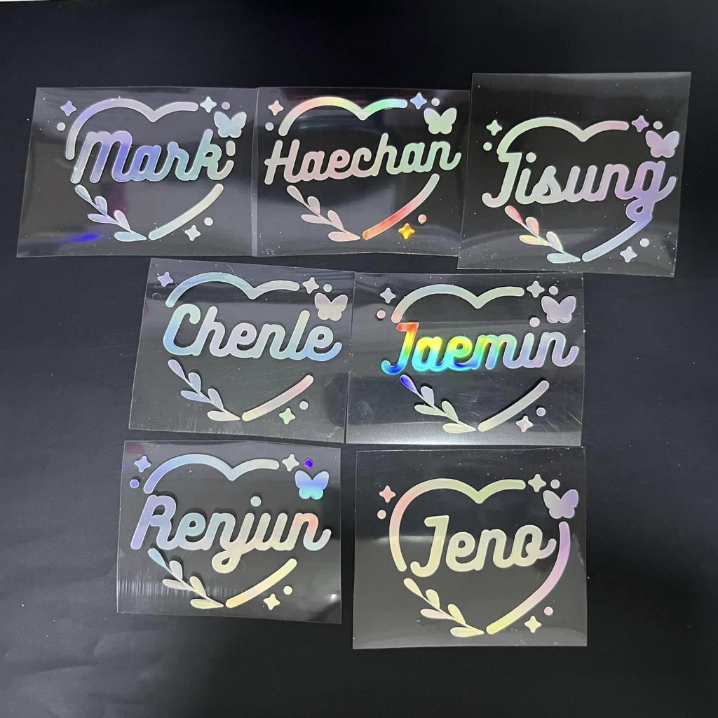 NCT DREAM VINYL DECAL LIGHT STICK STICKER | Waterproof member name ...