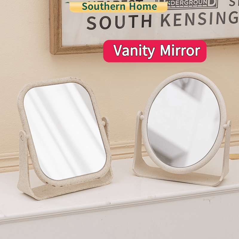 Desktop Vanity Mirror Mini Mirror Face Makeup Mirror Rotatable Portable ...