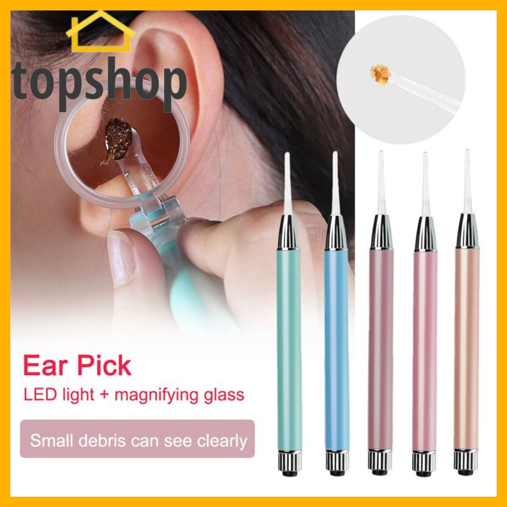 TOPSHOP LED Flashlight Ear Cleaning Tools Ear Spoon Earpick Wax Remover ...