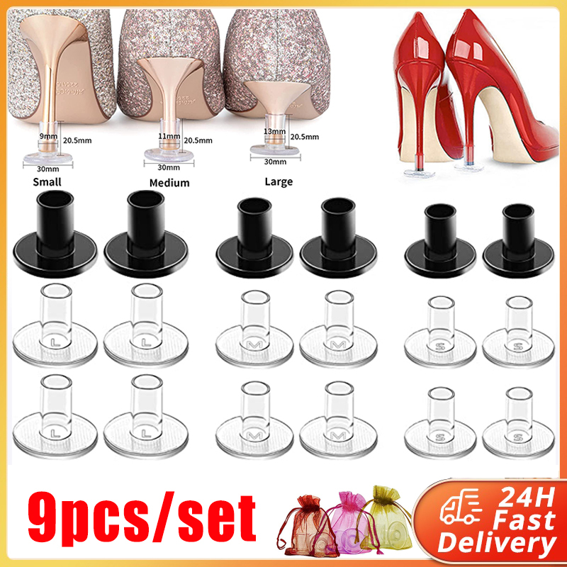 9pcs/set High Heel Protectors Clear High Heel Stopper for Outdoor ...