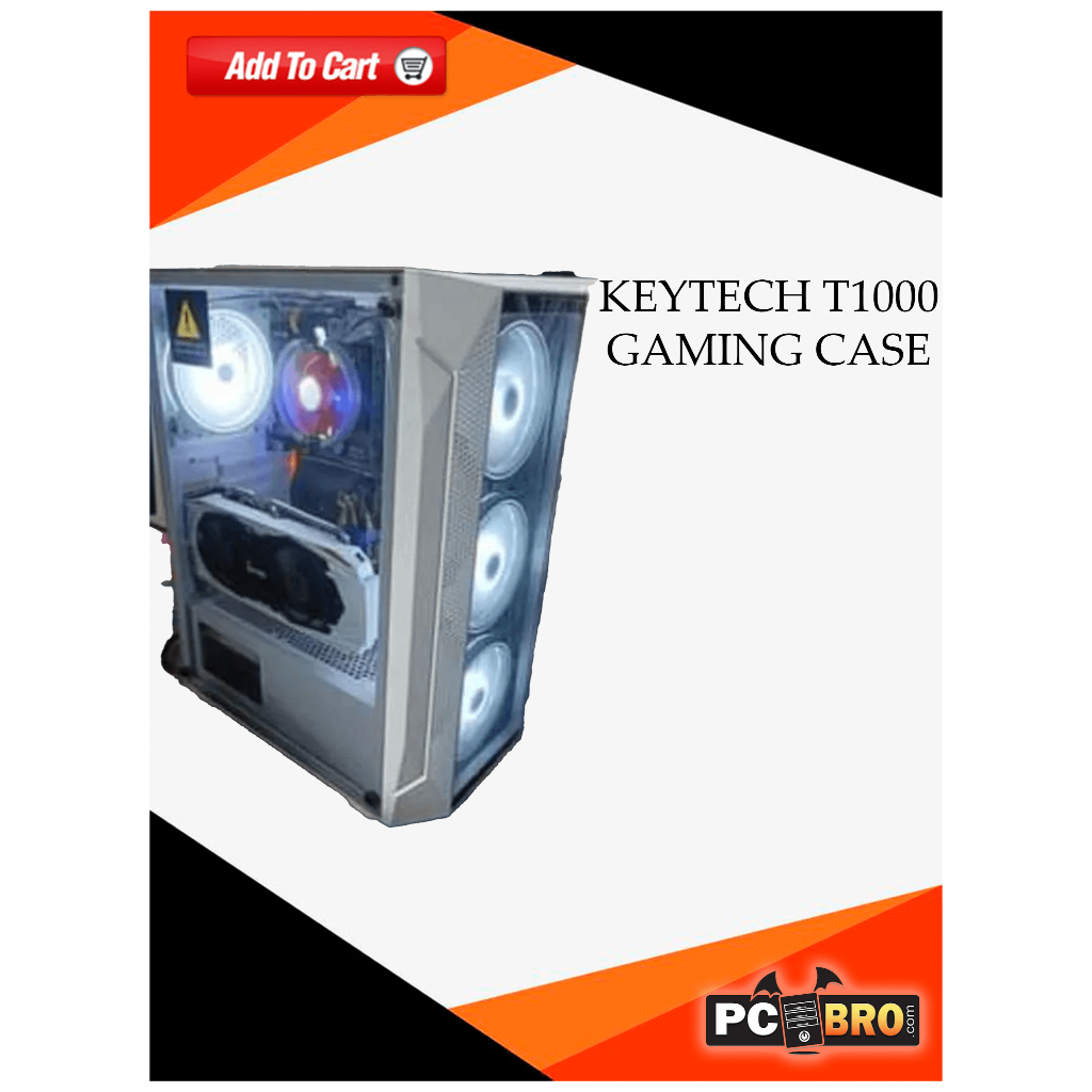 GAMING CASE T1000 KEYTECH TERMINATOR SERIES VERTICAL GPU CAPABLE ...