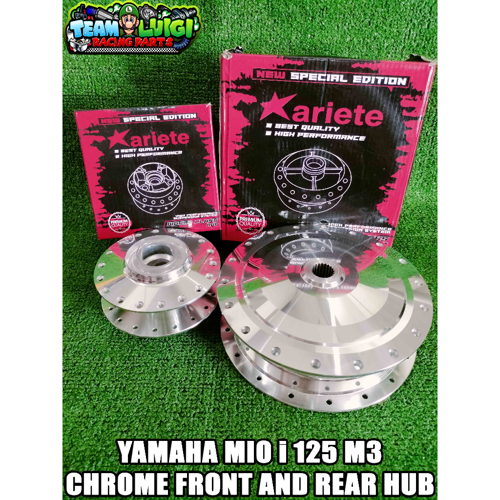 ARIETE 3 HOLES CHROME HUB SET FOR YAMAHA MIO i 125 M3 / MIO SOUL i 125 ...
