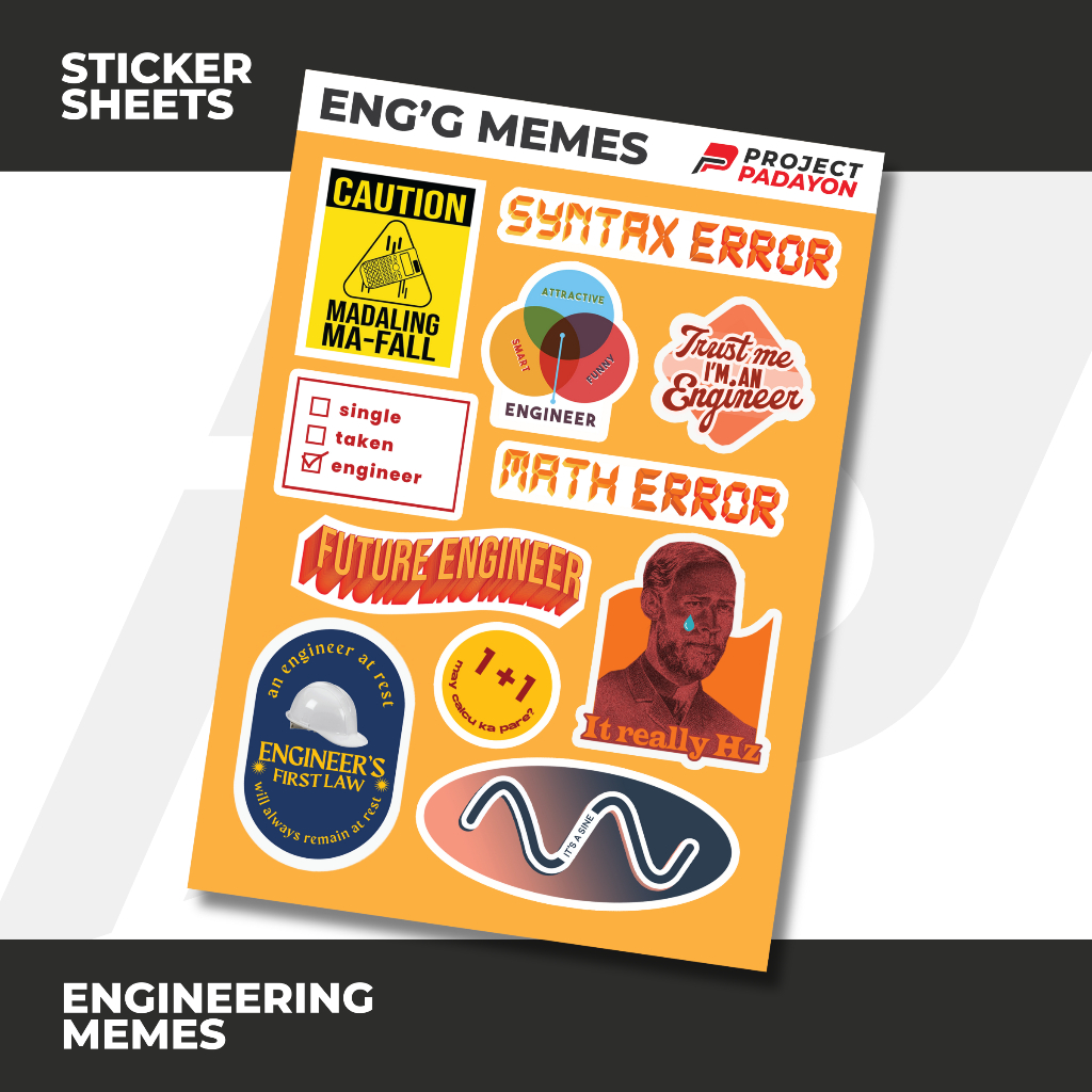 "Engineering Memes" theme stickers | Shopee Philippines